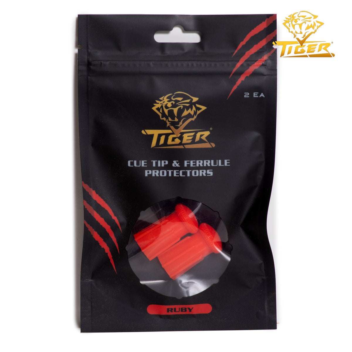 Tiger Cue Tip and Ferrule Protectors, 2-Pack, Ruby – Billiard City