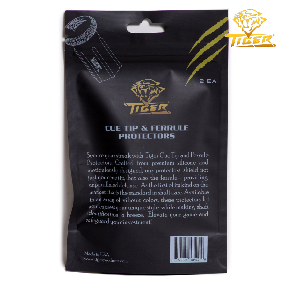 Tiger Cue Tip and Ferrule Protectors, 2-Pack, Gold – Billiard City
