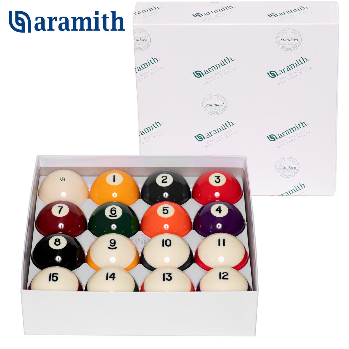 Aramith Crown Standard Pool Ball set 2 1/4" w/Magnetic Cue Ball ...